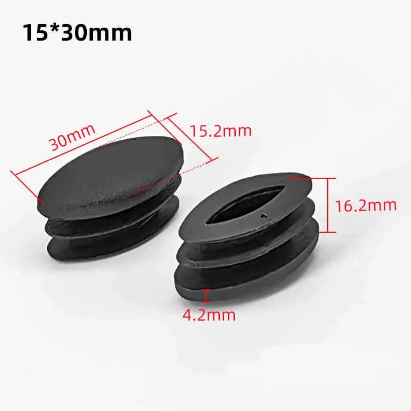 Заглушка для труб из полипропилена 20x20 мм 4Pcs, 15x30mm