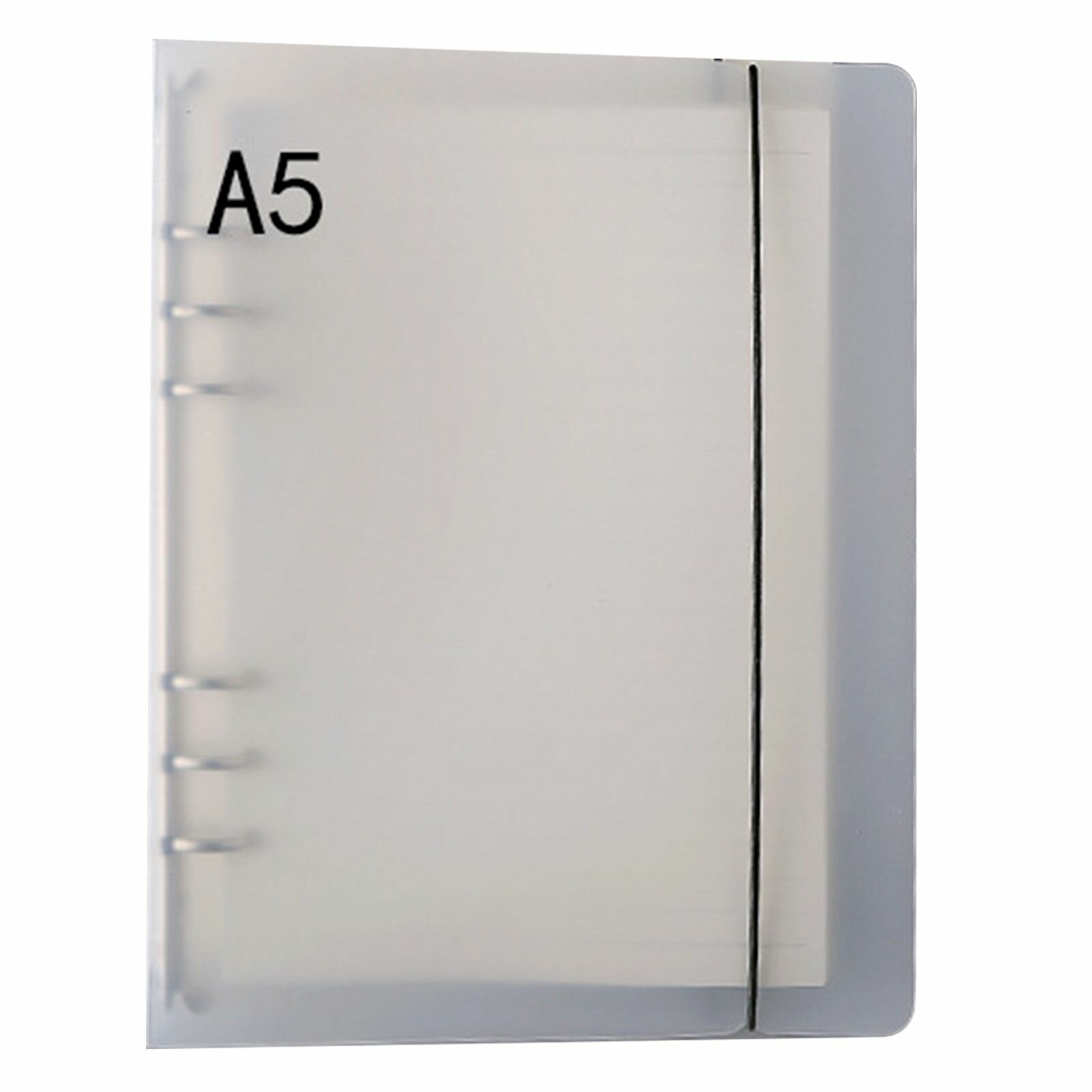 Прозрачная папка-скоросшиватель (А5, 6 отверстий, матовая)