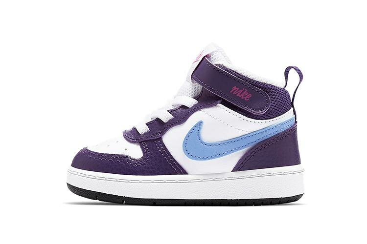 Кроссовки для скейтборда унисекс Nike Mid 2, защита от скольжения и истирания, фиолетово-бело-голубые, 23.5 EU
