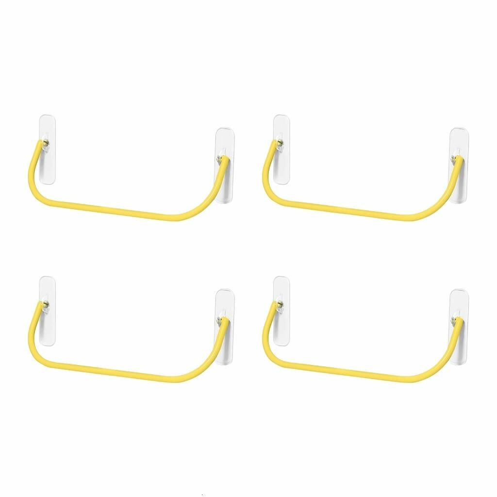 Полка для тапочек в ванную, клеящаяся, Желтый