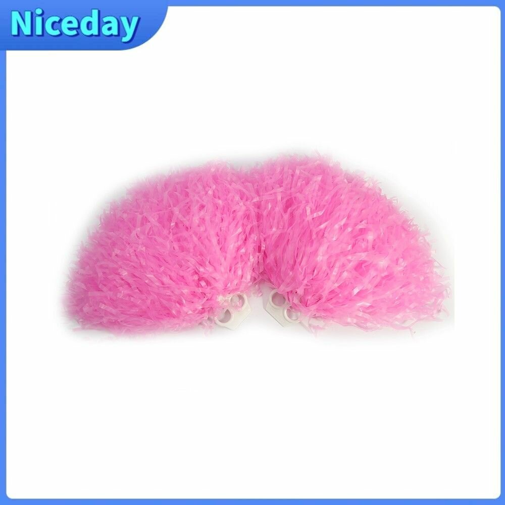 2шт Помпоны Для Черлидинга Спортивный Танцевальный Бал (розовый)