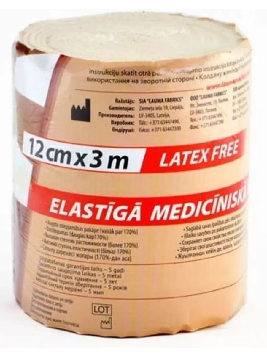 Бинт эластичный 12смx3м-1 шт