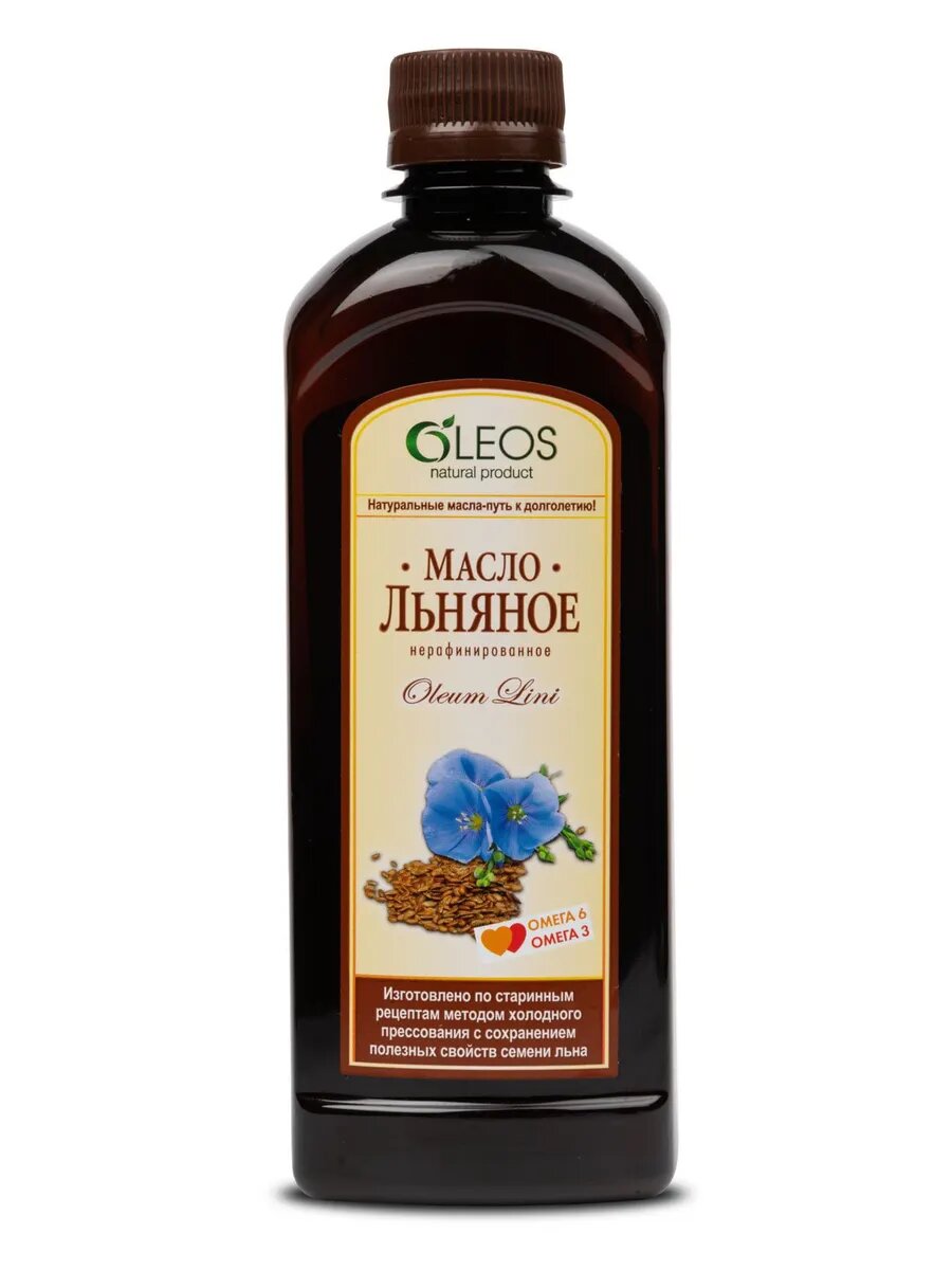 Oleos Льняное масло, масло, 350 мл, 1шт.