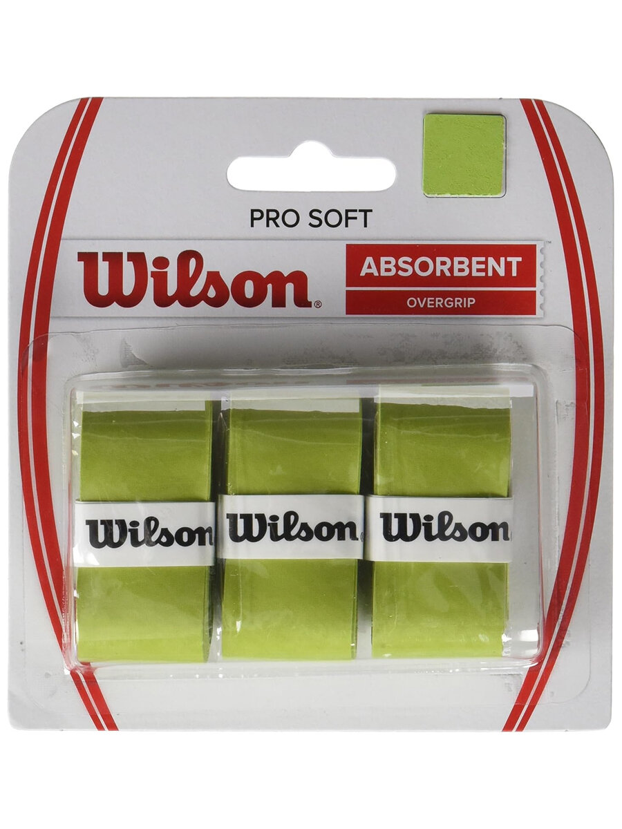 Обмотка для ракетки Wilson Overgrip Pro Soft, Light Green, 3 шт