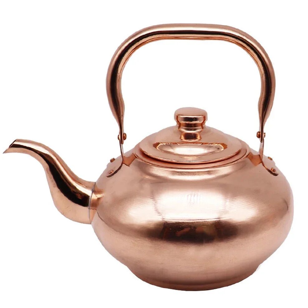 Красный медный чайник 1,2 л ручной работы Bright style