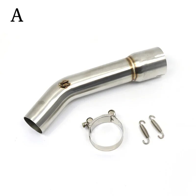 Глушитель выхлопа для гонок на мотоциклах, модифицированная средняя соединительная труба для YAMAHA YZF FZ1 FZ1N FZ1000 2006-2015, выхлопная труба для мотоцикла silvery