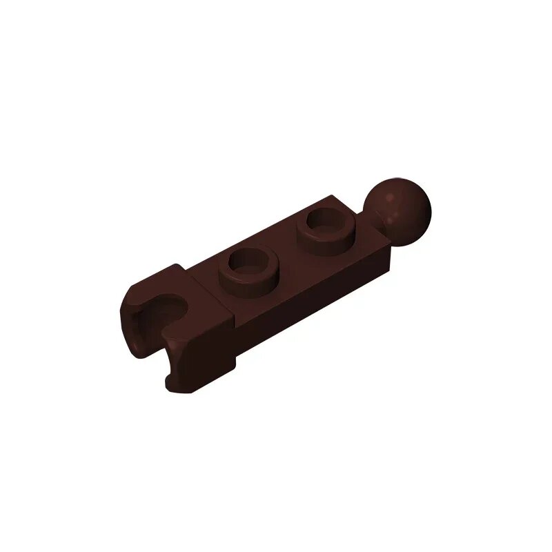 Строительный блок GOBRICKS 1x2 с шаром, Коричневый