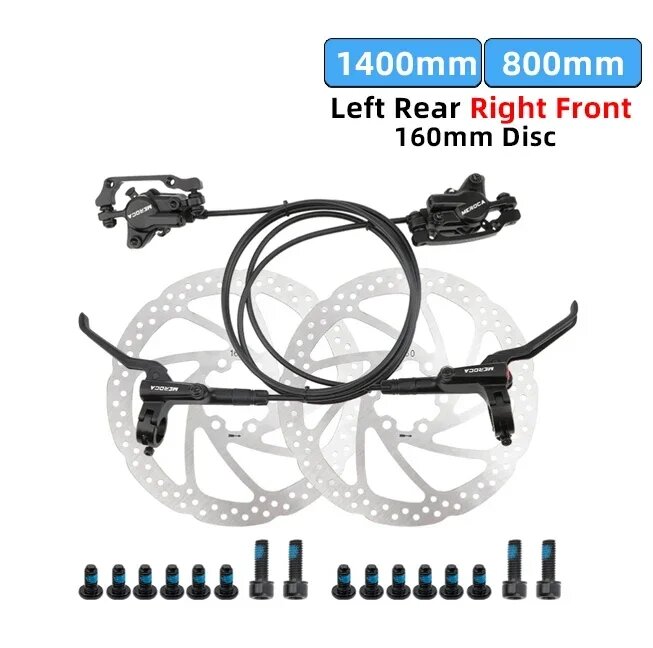 MEROCA HD-M800 гидравлические дисковые тормоза MTB черные/красные Черный, LRRF Disc Black