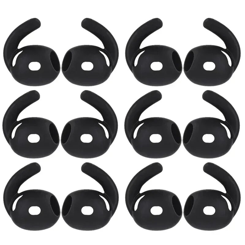 Силиконовые амбушюры BAPPSUS для Apple AirPods4 Black 6Pairs