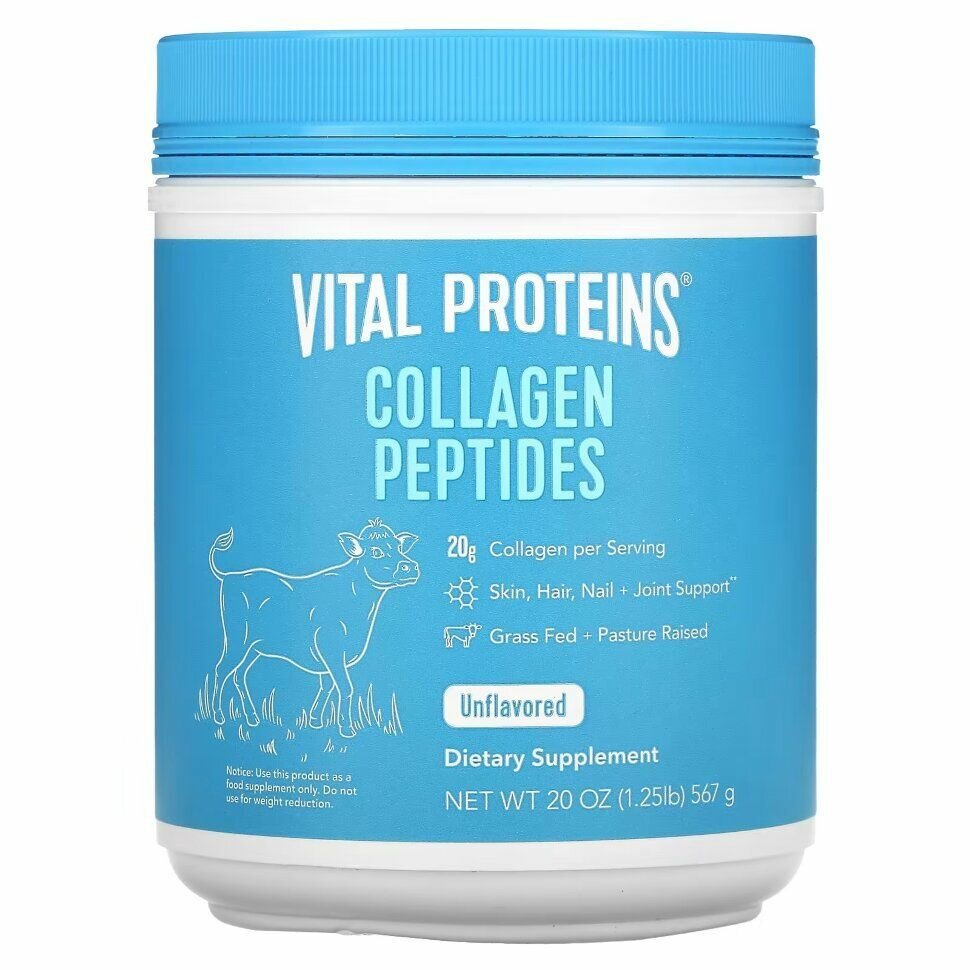 Vital Proteins, Collagen peptides Коллагена пептиды, без вкуса, 567 г
