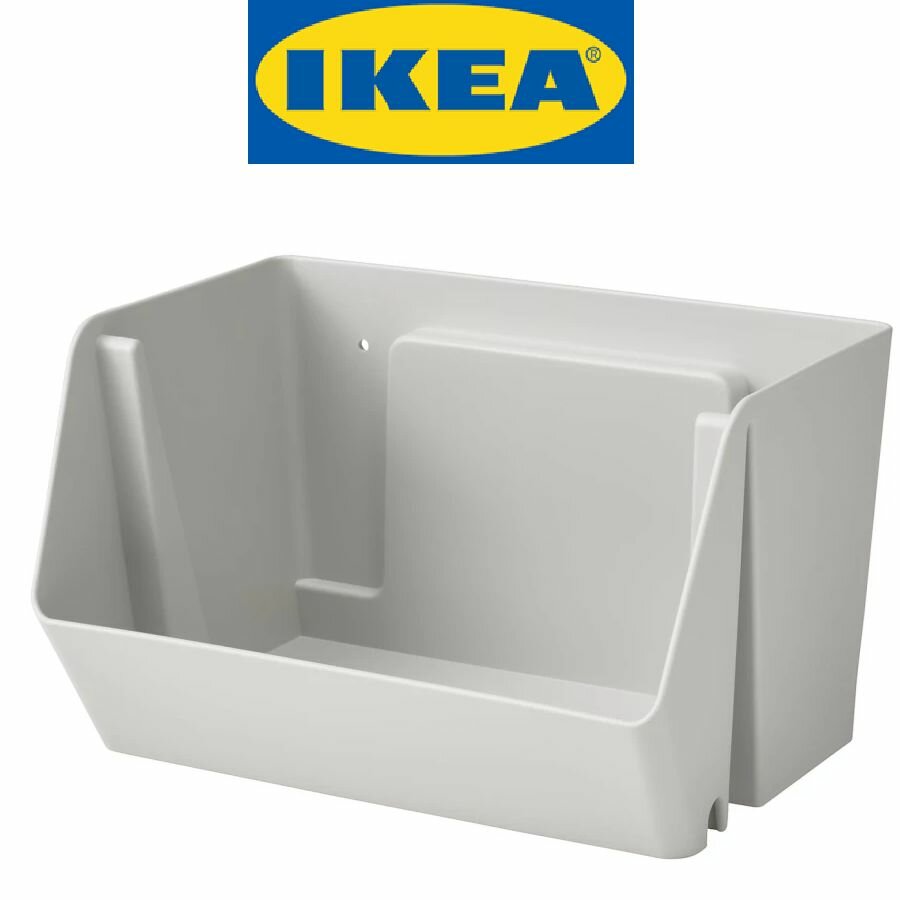 Настольный/настенный органайзер IKEA FODERTRAG икеа фодертраг, 25х18х15 см, светло-серый
