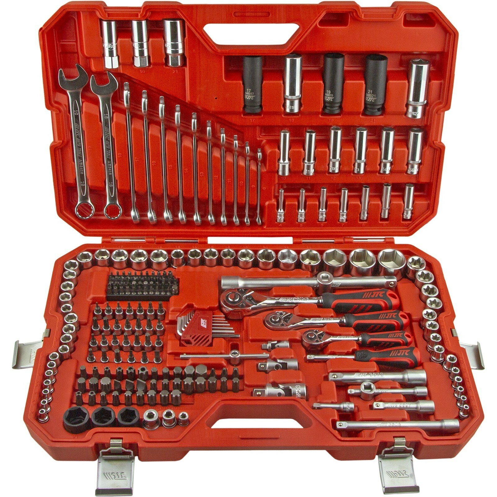 JTC-H219C Набор инструментов 1/4" & 3/8 & 1/2" 6-гранный (в кейсе) 219пр.