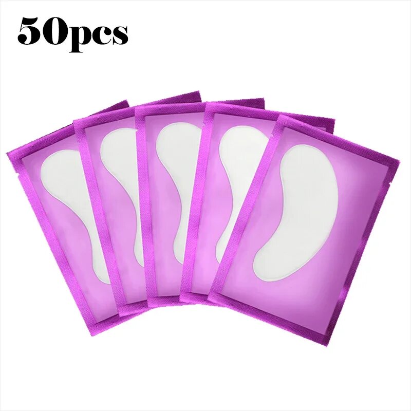 Патчи для наращивания ресниц, 50 шт, purple