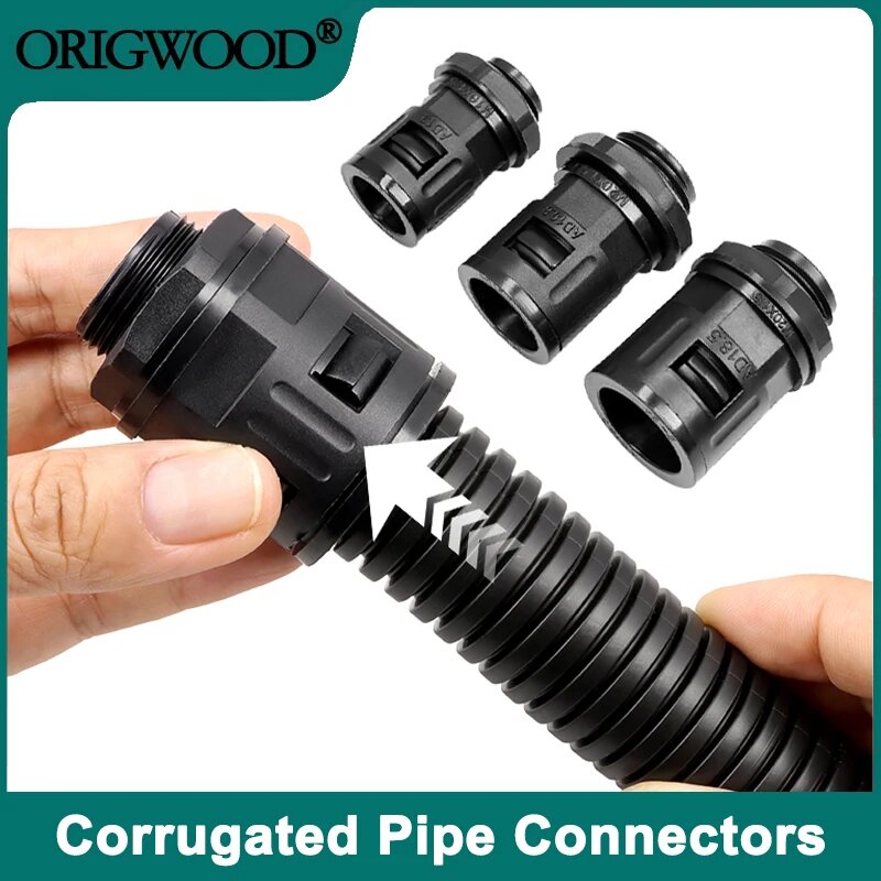 Пластиковые соединители для гофрированной трубы AD13-AD34.5 2 Pieces, AD13 x M16