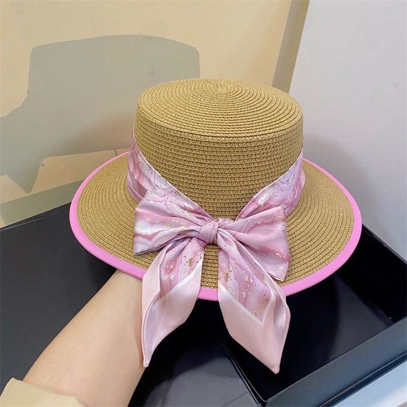 DIY Соломенная Бантик Пляж Защита Солнца