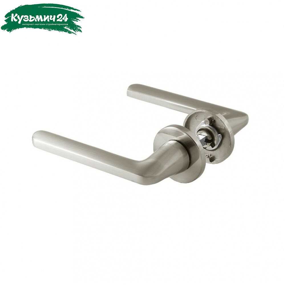 Ручка дверная Нора-М Slim 134А, 18634, 136 мм, гальваническое покрытие, цвет матовый никель