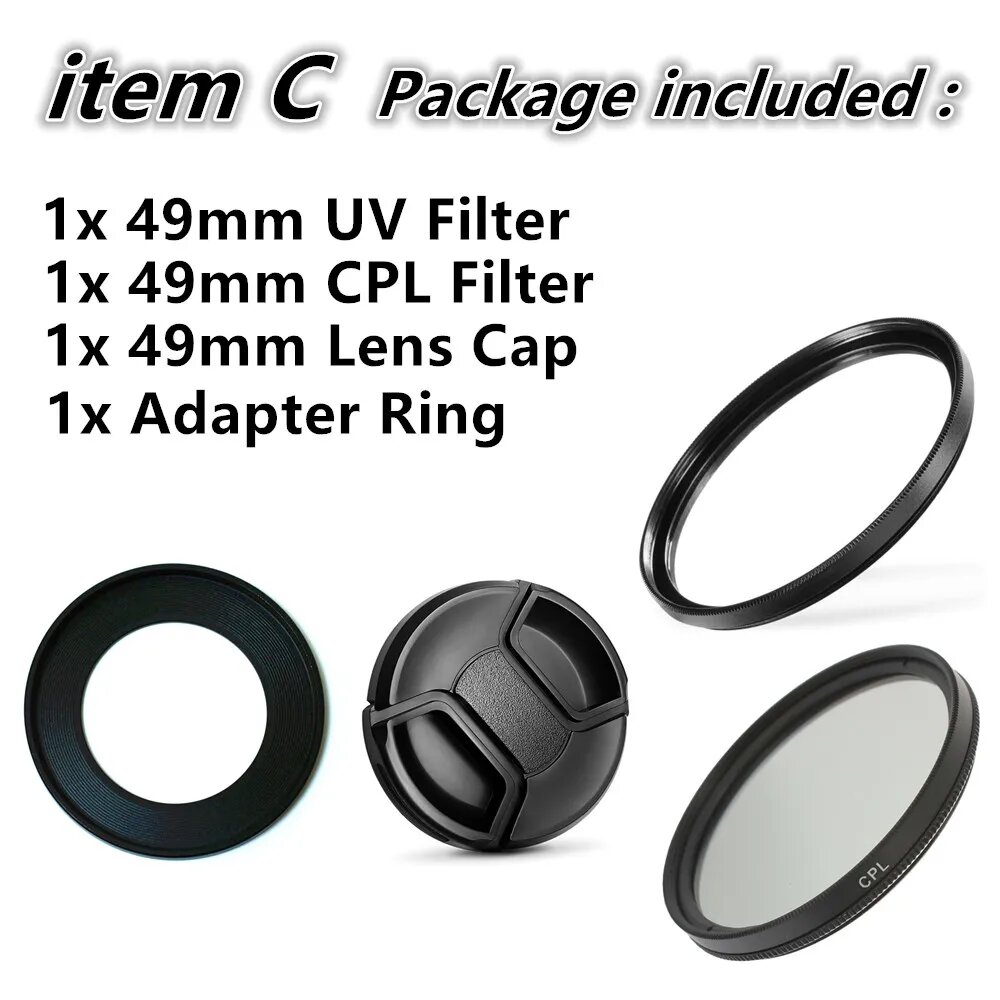 УФ-фильтр CPL для Canon Powershot G5X G7X For Canon G7X, item C