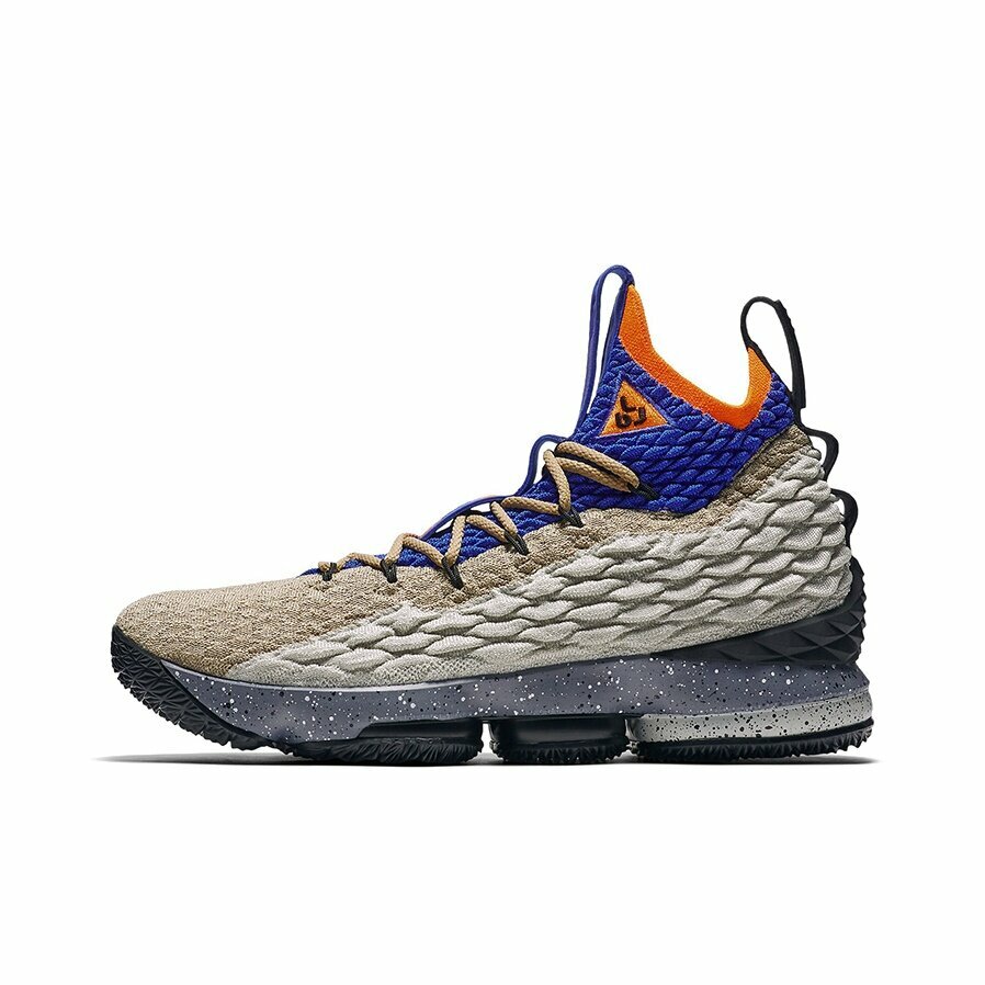 Кроссовки NIKE Lebron 15, размер EU 44 стопа (28CM), коричневый — фото 1