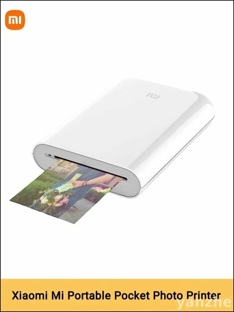 Мини-принтер Карманный фотопринтер с термопечатью Xiaomi Mijia AR ZINK, цветной / Портативный принтер Xiaomi Mi Portable Photo Printer термо, Цветной