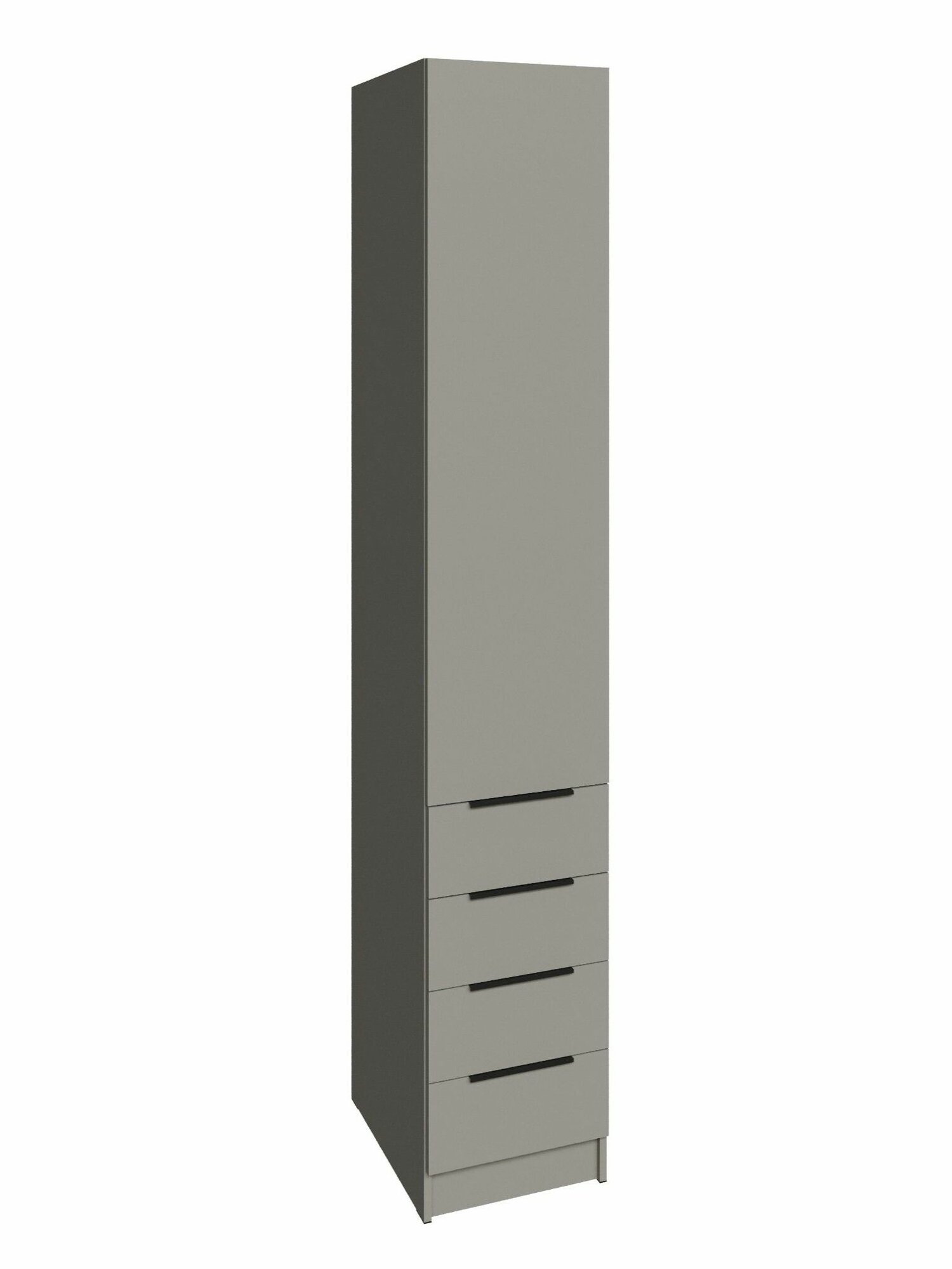 Шкаф Мадрид (0,4) с ящиками (мокко) 2300х400х520 тэкс