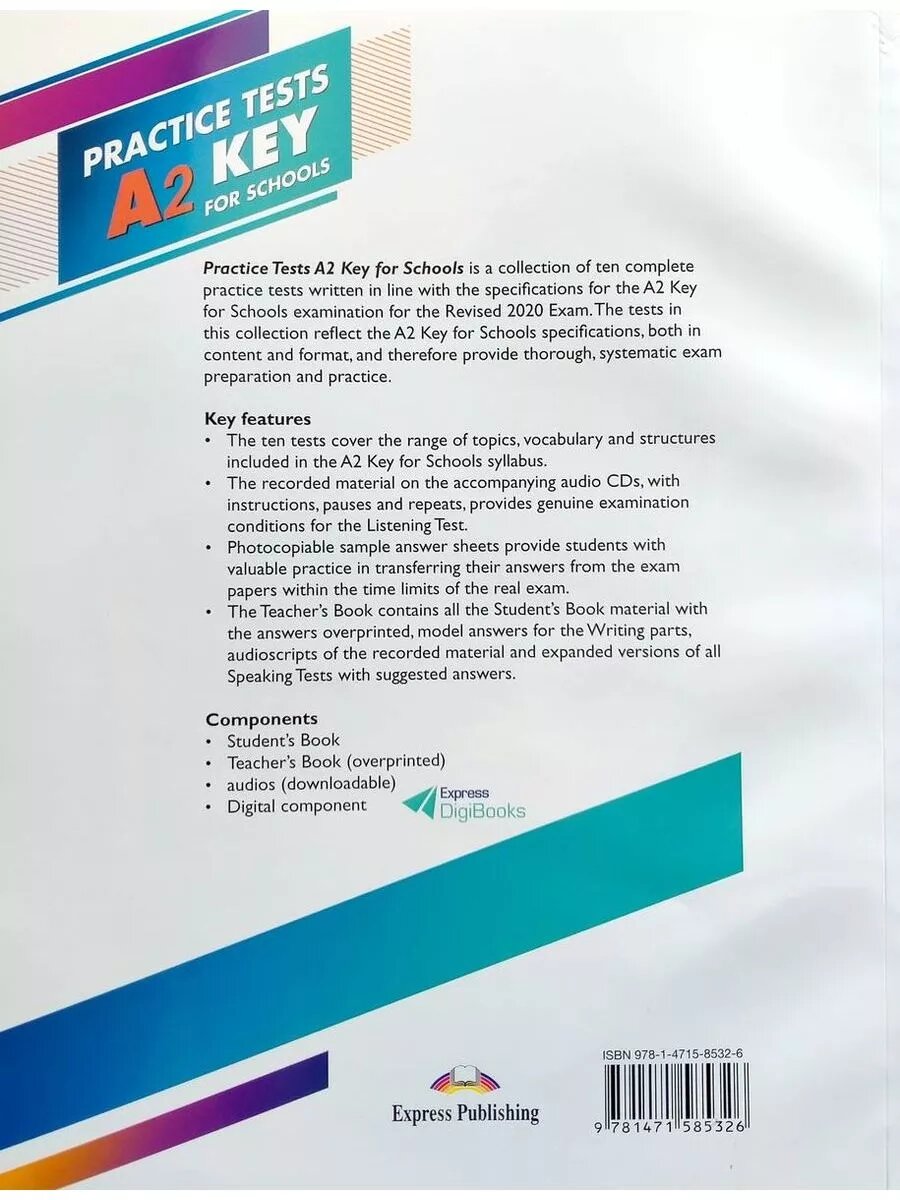 A2 Key for Schools Practice Tests Student Book with Digibook | Express Publishing — фото 1