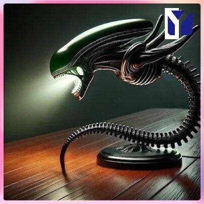 Эксклюзивная лампа Alien из биосмолы, декоративный светильник с подставкой для спальни