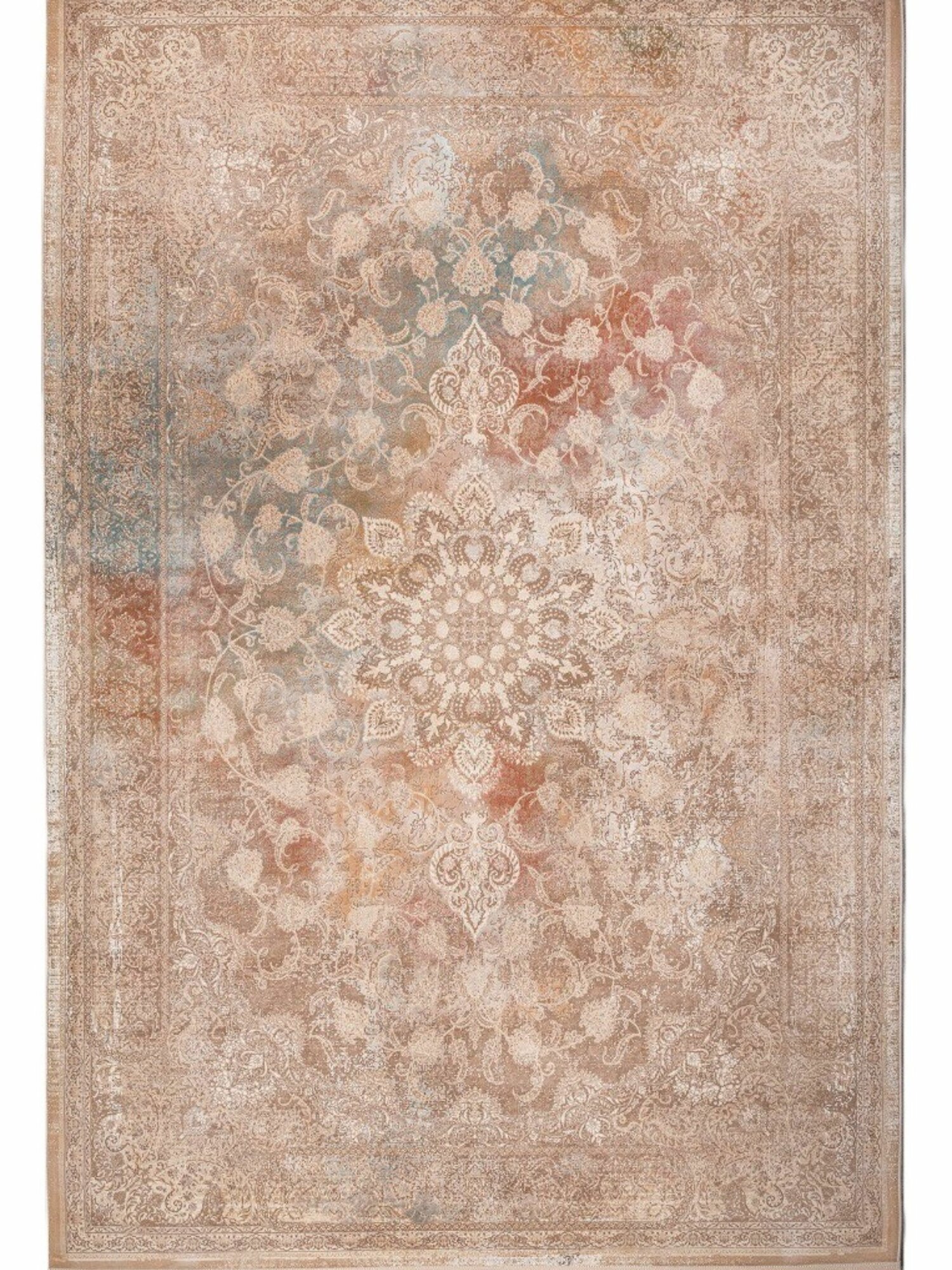 Ковер прямоугольный высокоплотный натуральный PREMIUM-коллекции иранский дизайнерский 2,5 х 3,5 м, шёлк и хлопок, шёлковый блеск, размер 250 на 350 см высокого качества