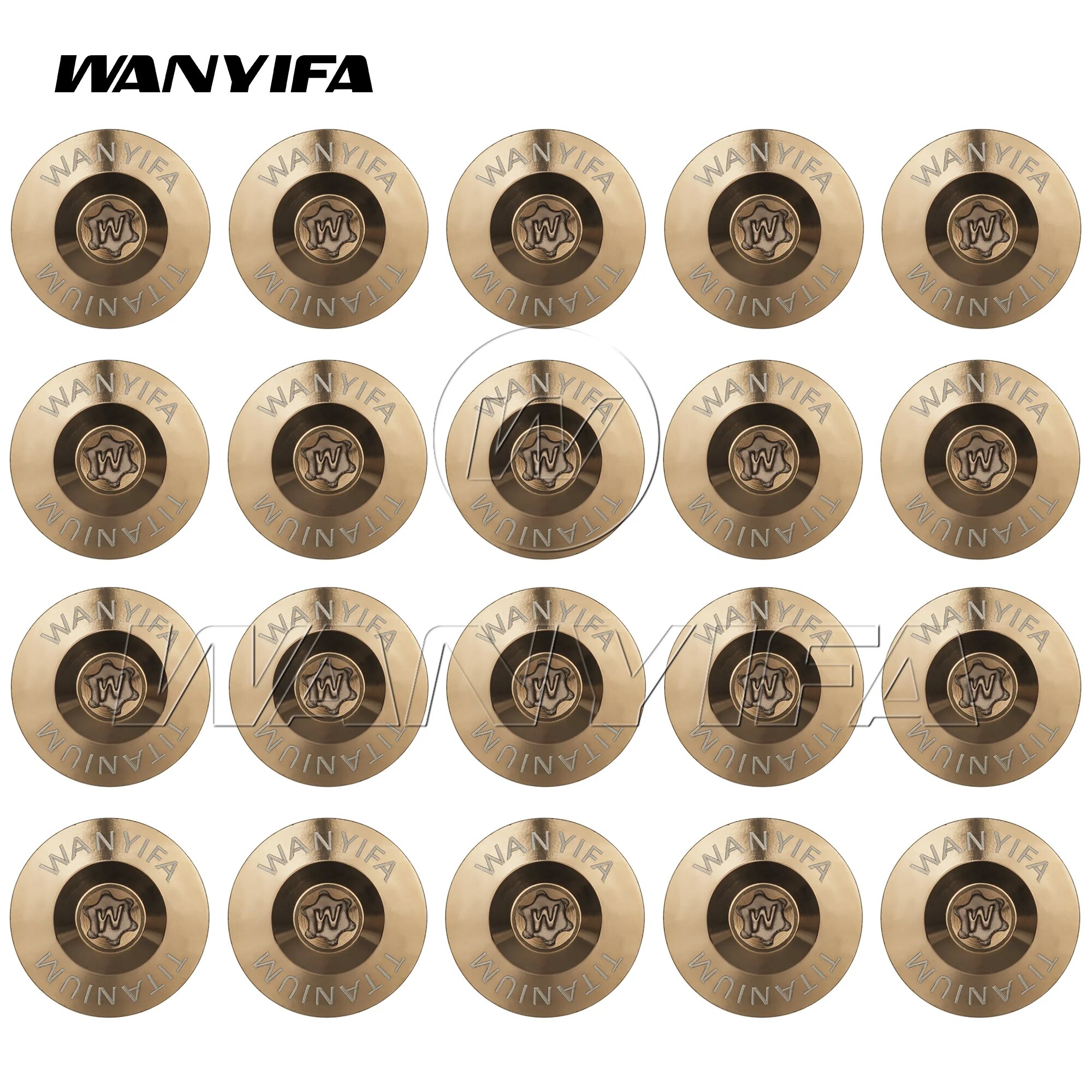Wanyifa Титановые болты M5/M6 20 шт. Torx Bronze, M6x18 D18 d10 H7