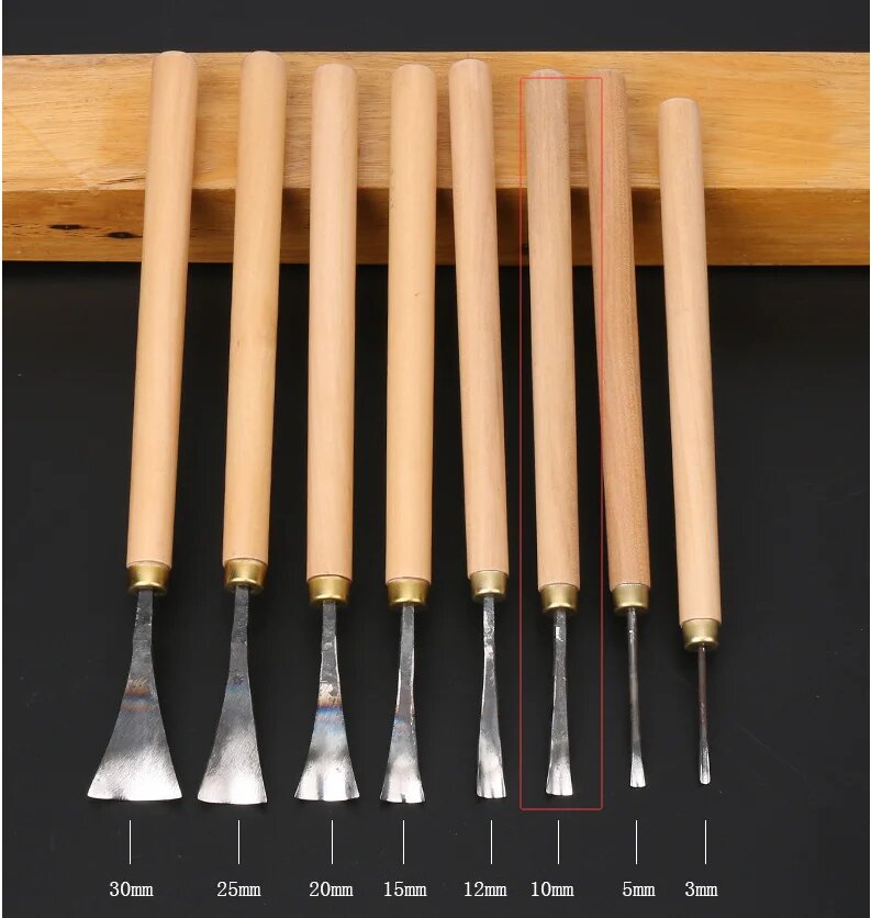 Стальные долота для резьбы по дереву 3 мм-30 мм 1pc 10mm