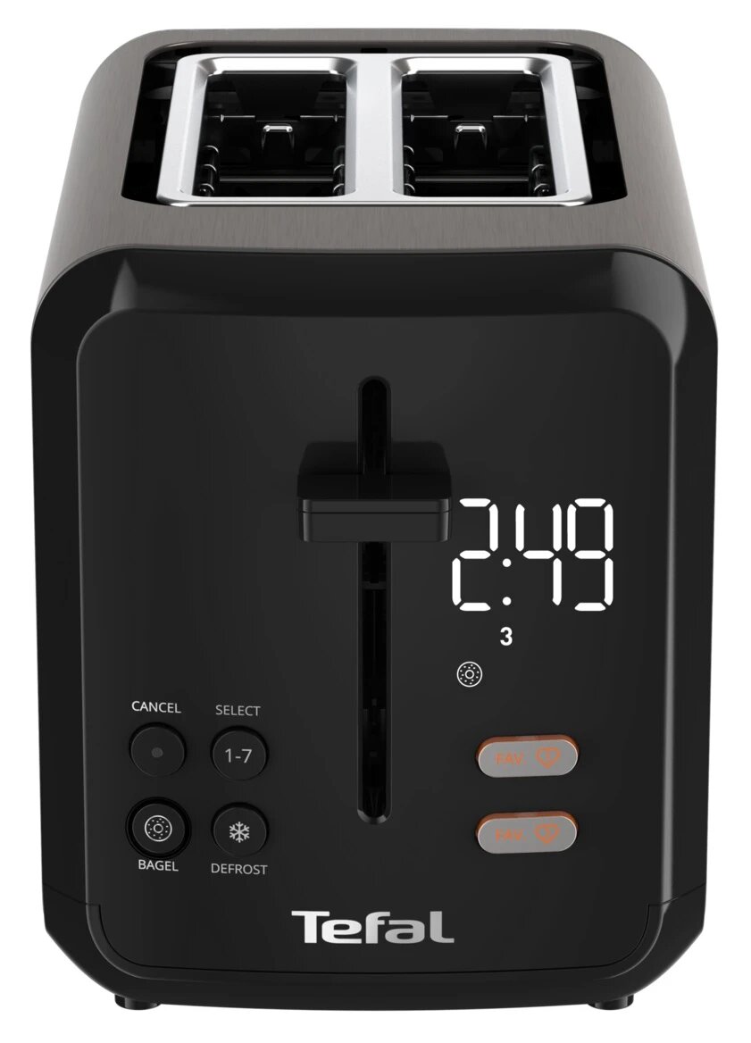 Тостер Tefal "Ultimate Digital Control Panel" TT3228E0, металл, 850 Вт, черный