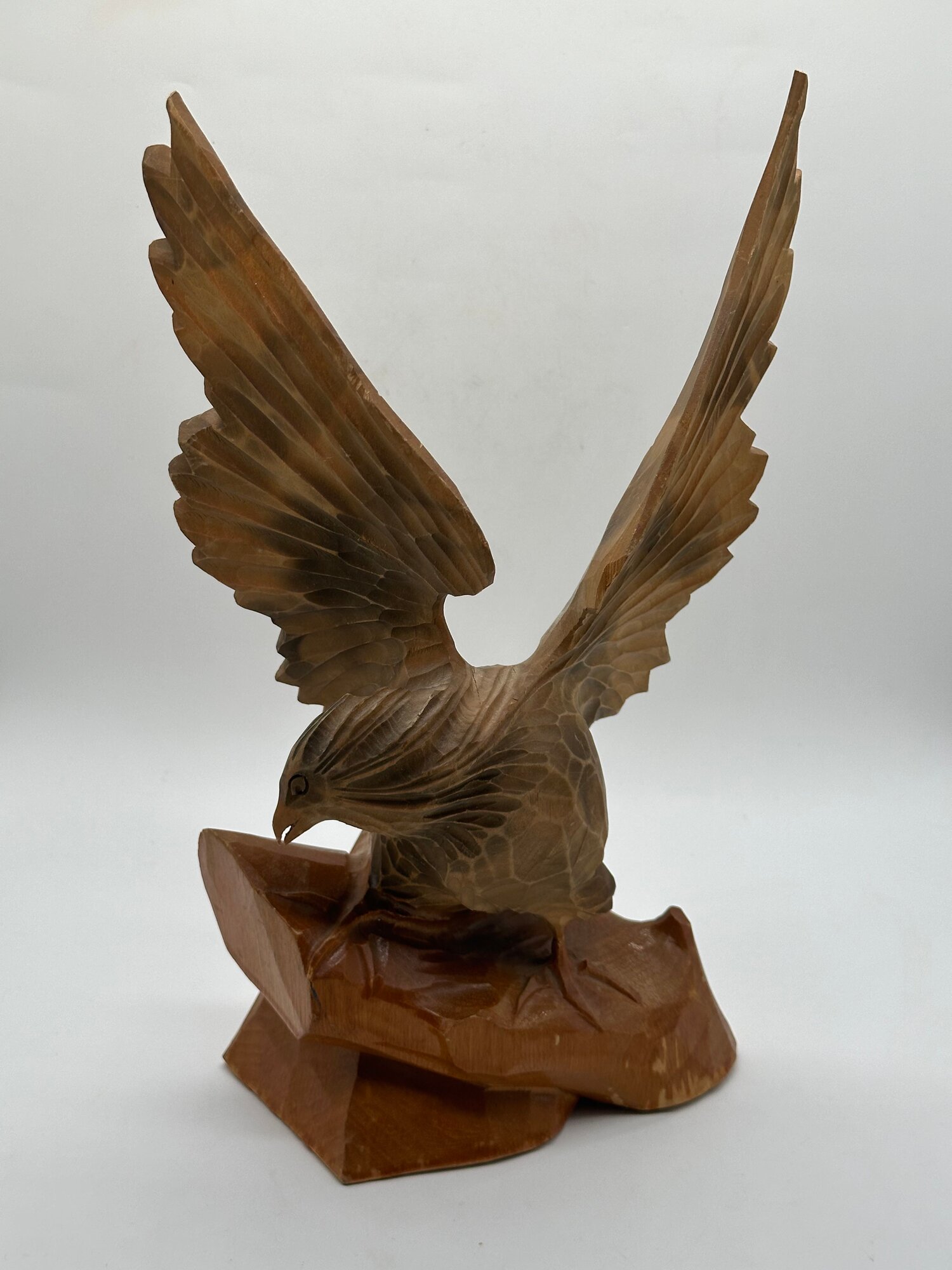 Статуэтка Орёл деревянная винтажная Ссср 50 годы редкая ручная работа