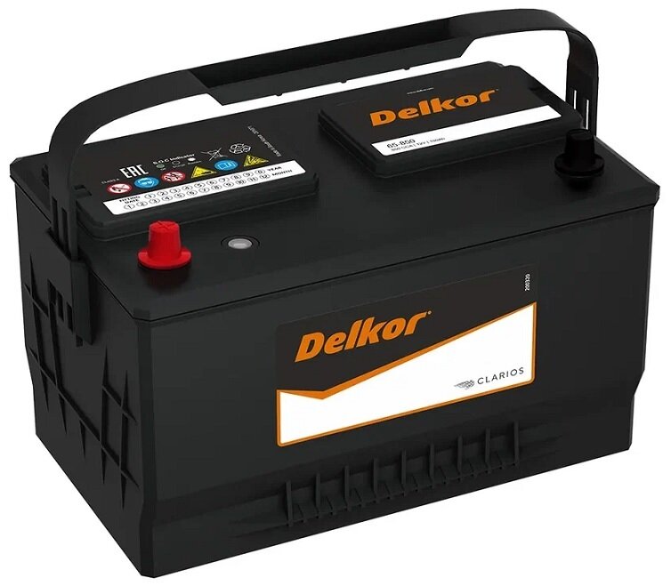 Аккумулятор автомобильный Delkor Euro 65-850 85 А/ч 850 А прям. пол. Амер. авто (304x192x192) 2025 Ford Explorer 2025