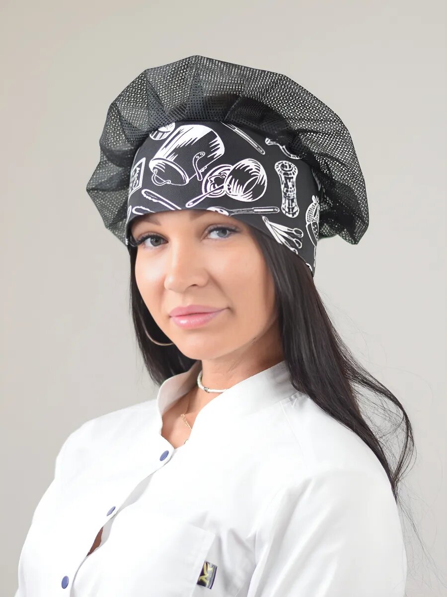 Поварской колпак с принтом