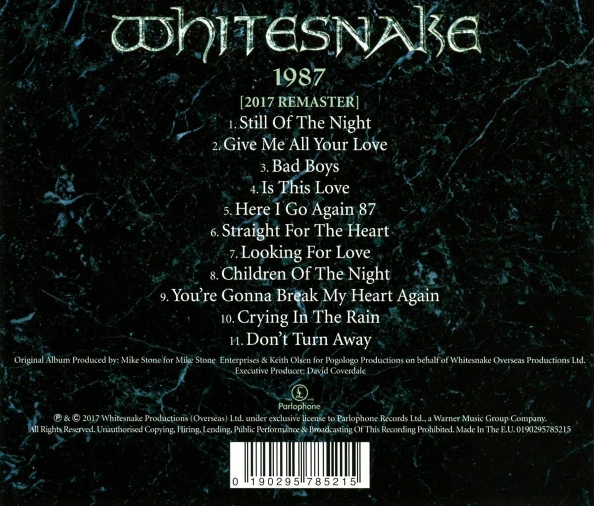 Whitesnake: 1987 (30th Anniversary) (CD) EMI Музыкальный диск — фото 1