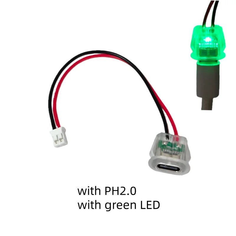 NIUKETAT USB Type-C разъём 2-контактный с LED индикатором
