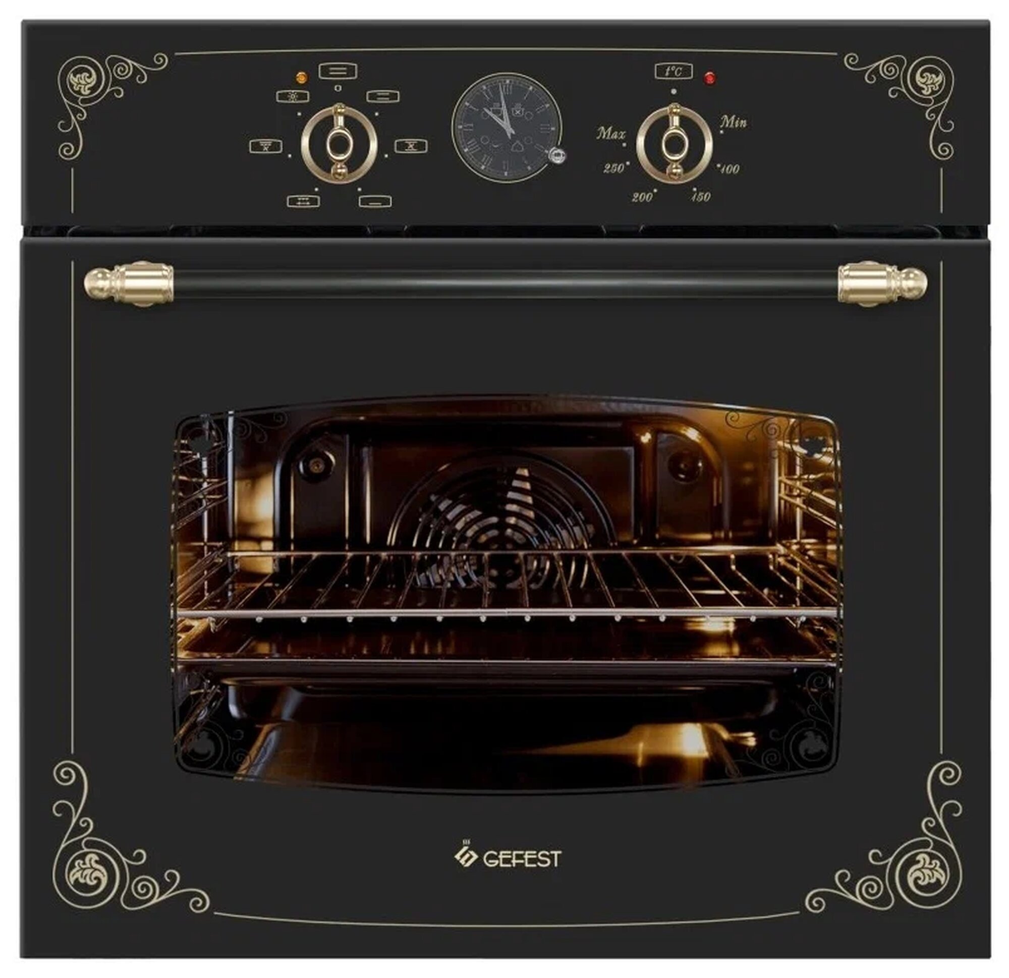 Духовой шкаф Электрический Gefest ЭДВ ДА 602-02 К93 черный/рисунок
