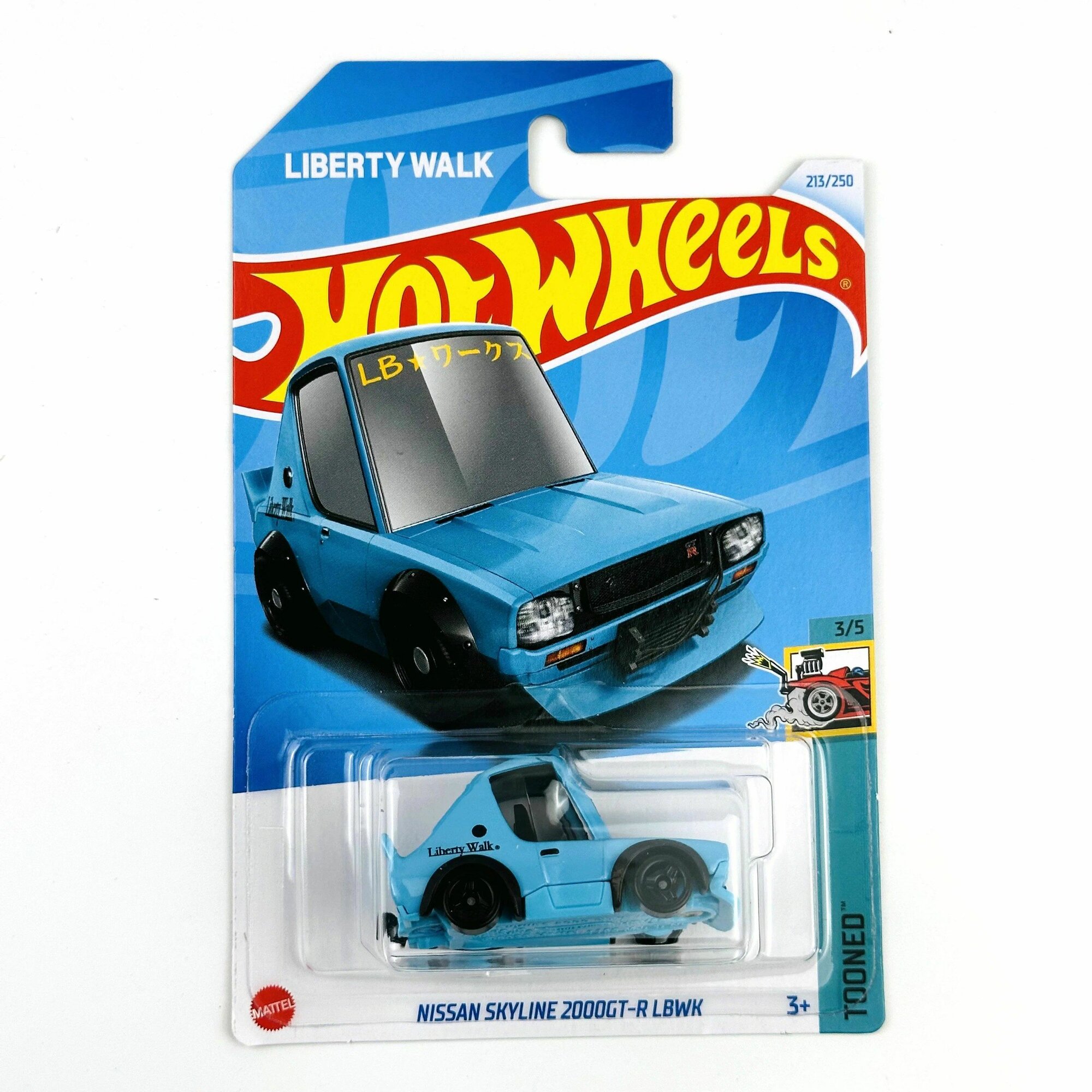 Машинка базовая Hot Wheels Nissan Skyline 2000GT-R LBWK TOONED голубой