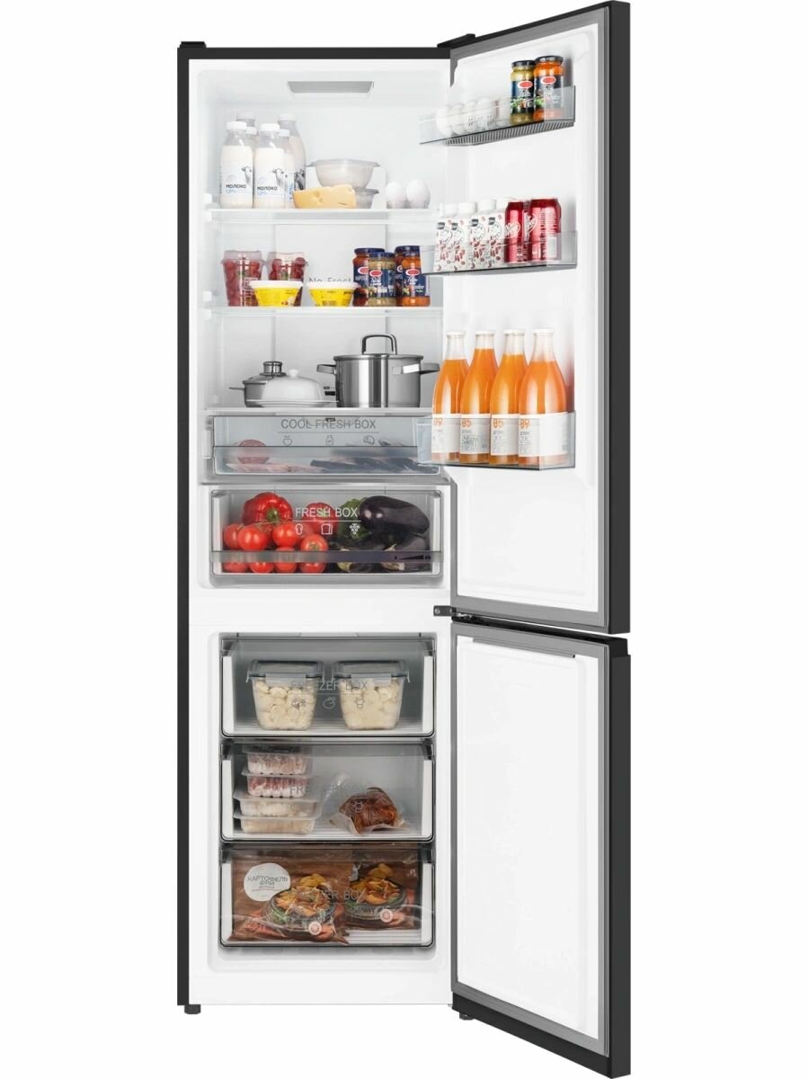 Холодильник Weissgauff WRK 2000 Total NoFrost Inverter 2-хкамерн. черный инвертер (437278)