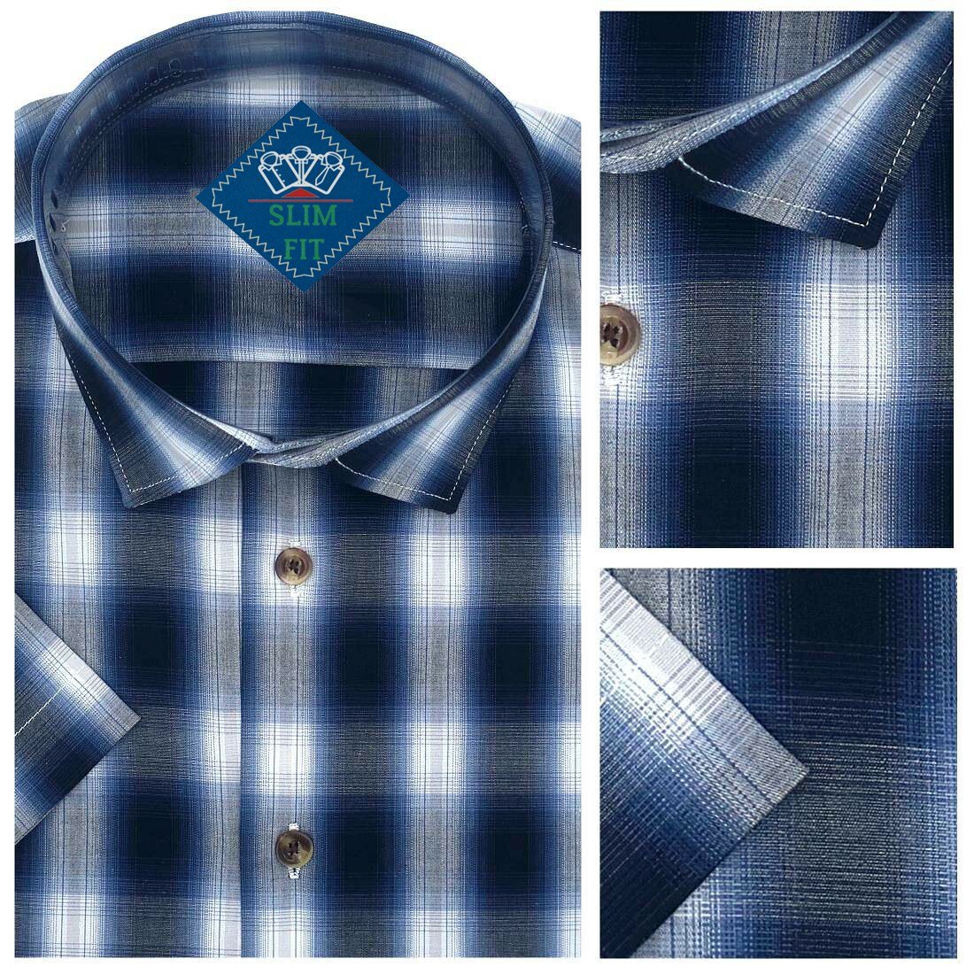 Рубашка Рубашка в клетку с коротким рукавом