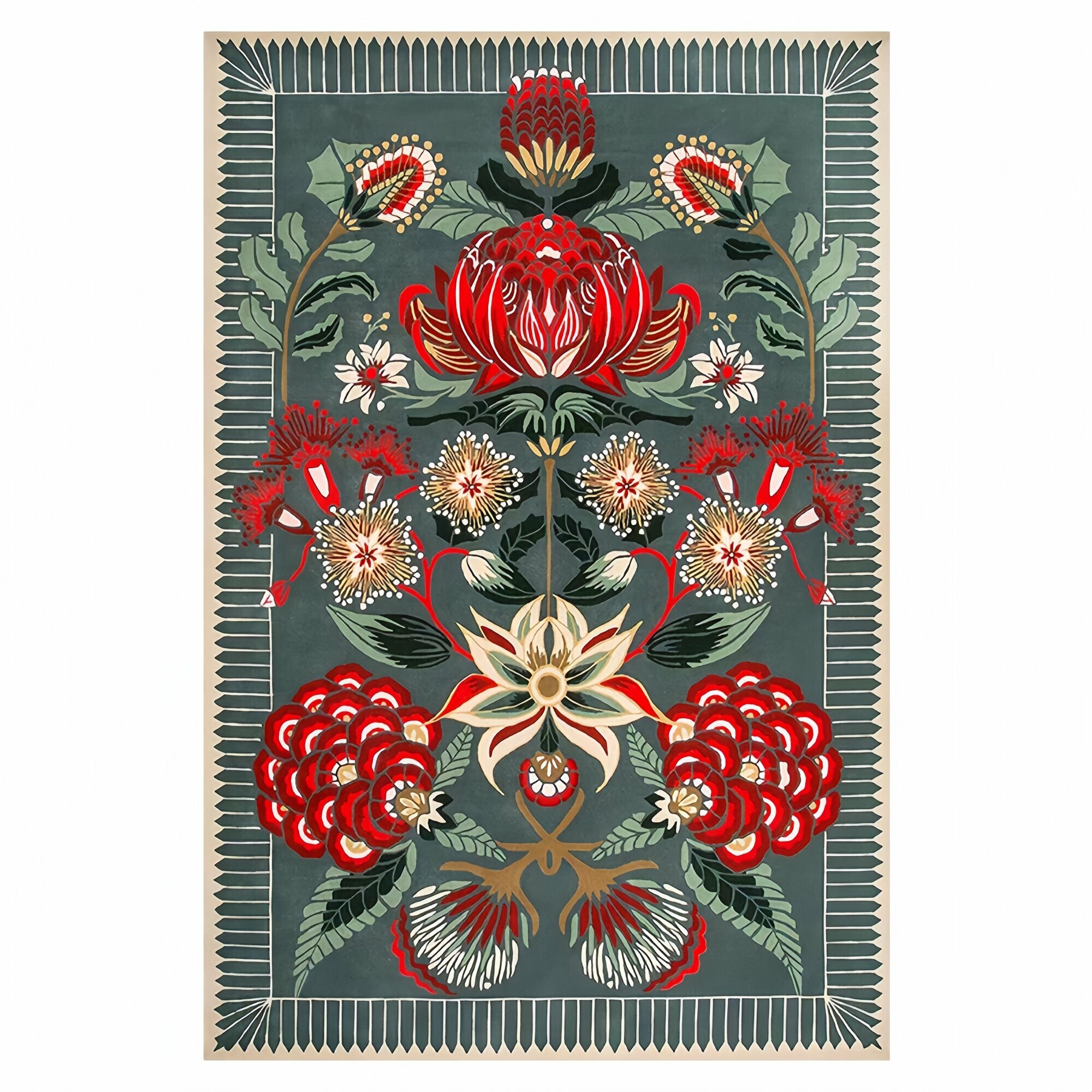 Ботанический ковер из хрустального бархата с цветочным принтом,80*120 cm