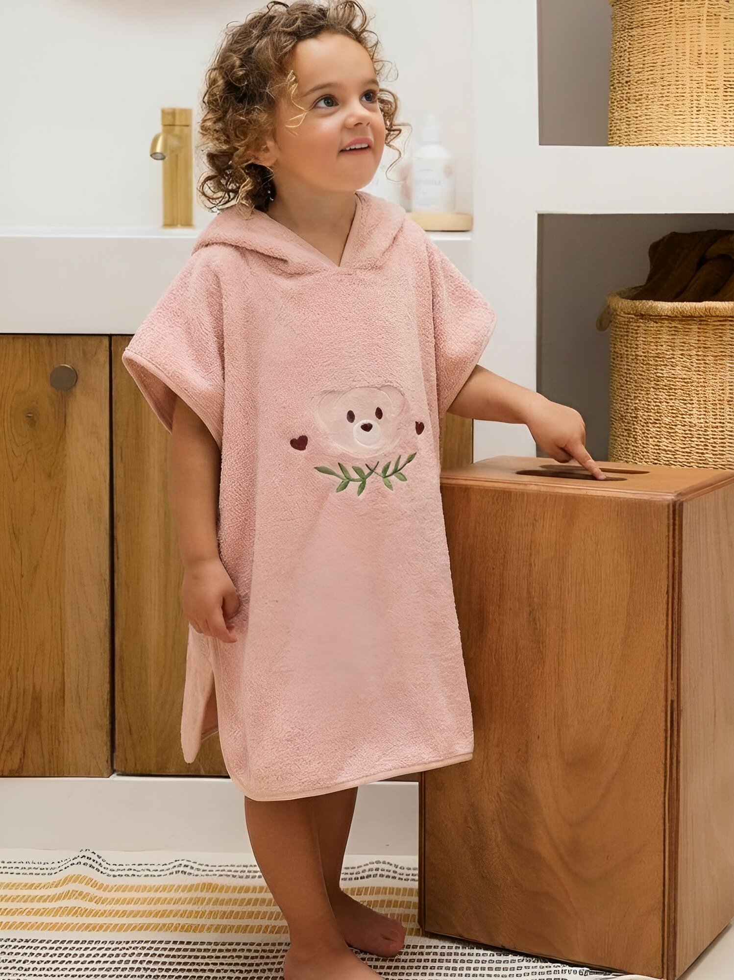 Полотенце детское с капюшоном 60x120 см,