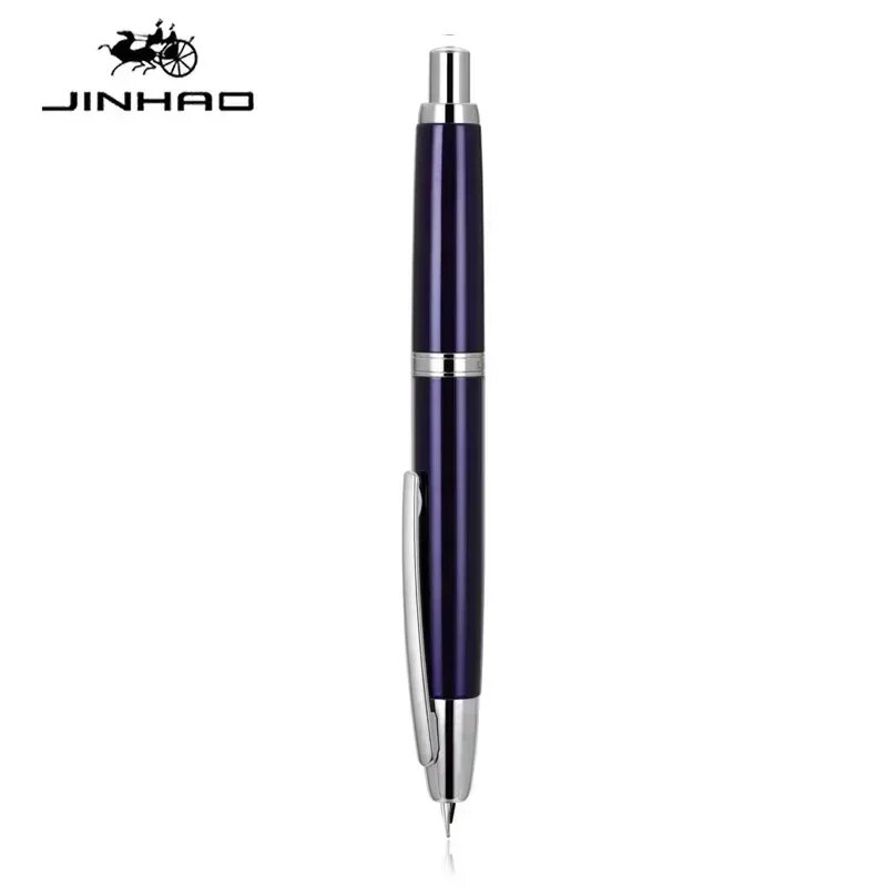 JINHAO 10 перьевая ручка черная EF/F Фиолетовый, Ф, Clear Blue