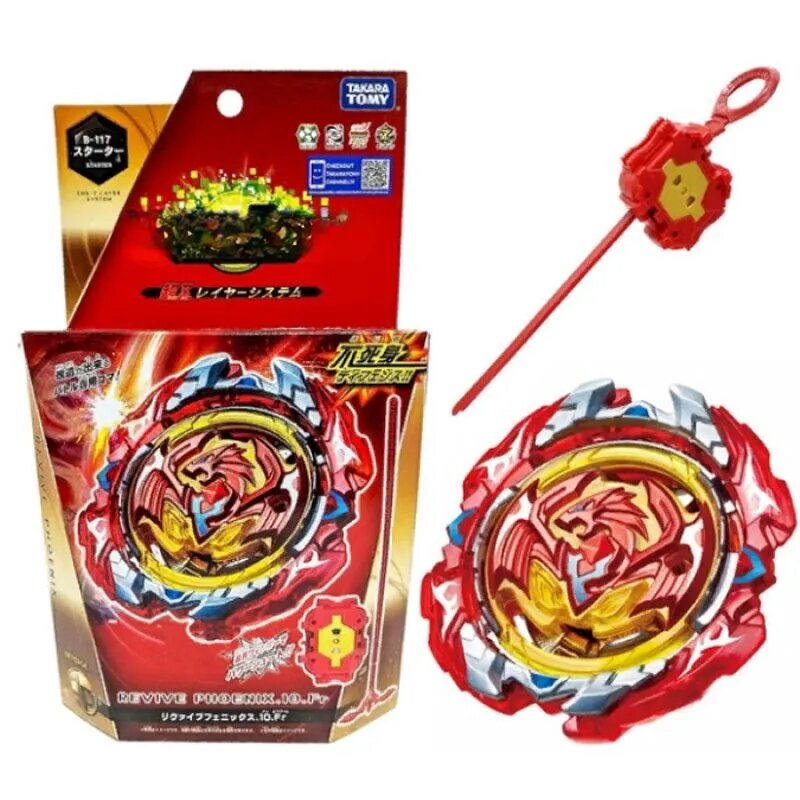 Beyblade Burst Turbo Revive Phoenix B117 (Возрождающийся Феникс) Takara Tomy для мальчиков, волчок, пластик
