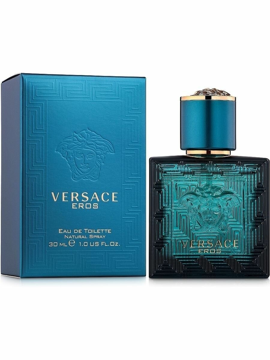 Туалетная вода для мужчин Versace Eros 30 мл, фужерный свежий ванильно-древесный аромат
