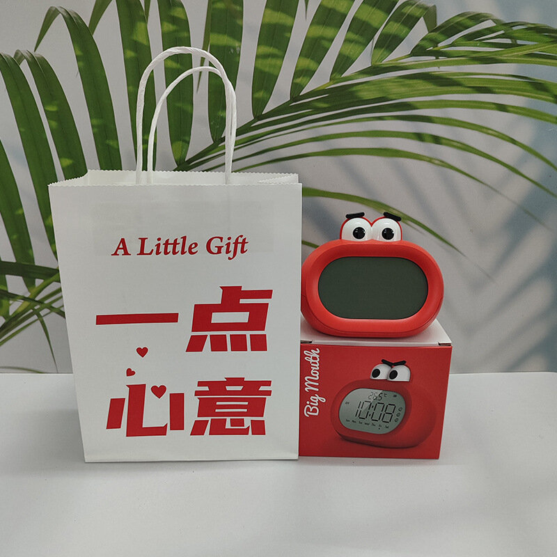 Будильник Big Mouth с USB-зарядкой, миниатюрные светящиеся электронные часы для прикроватной тумбочки, для студентов и детей, креативные бесшумные цифровые LED-часы для стола.