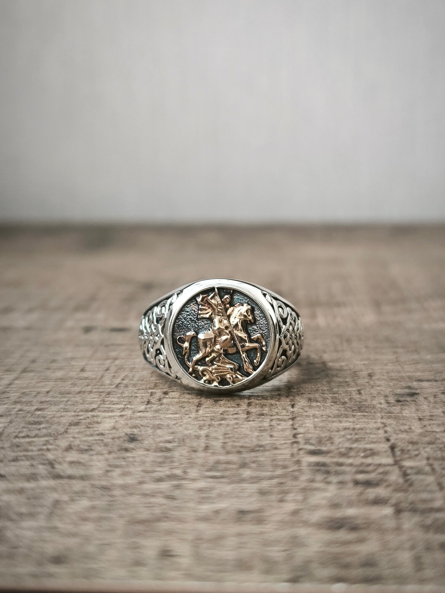 Печатка, серебро, 925 проба, золочение