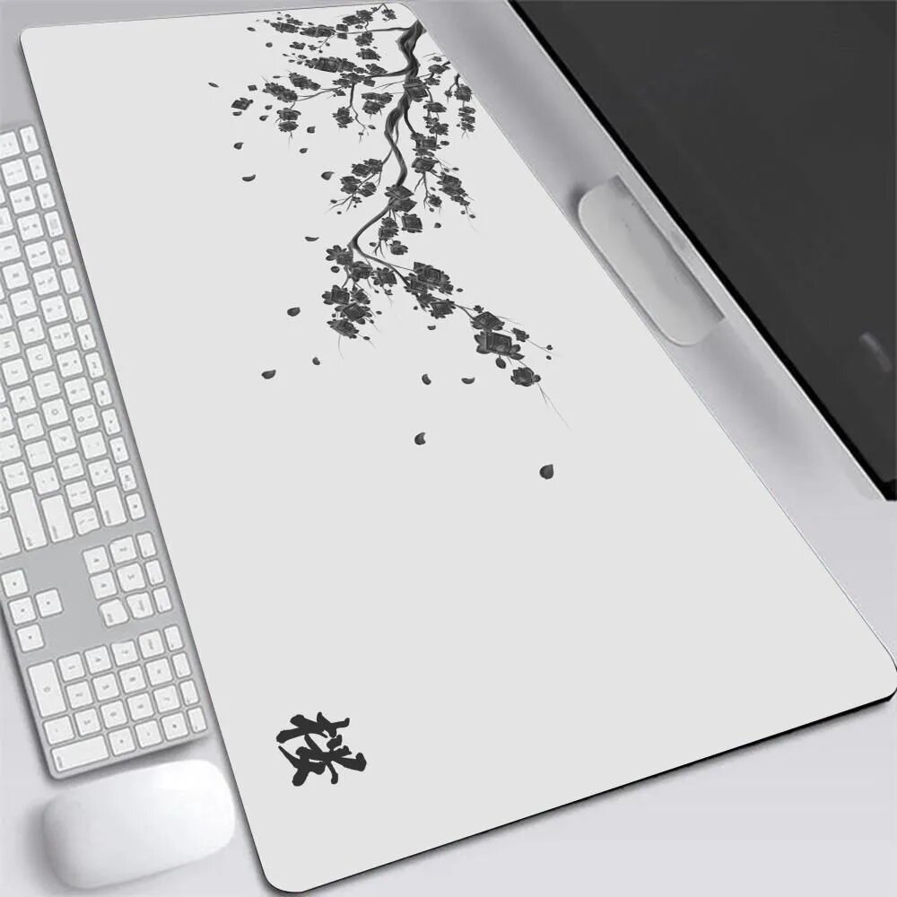 Sakura XXL Коврик для мышки с Sakura рисунком бежевый, белый, для игрового компьютера