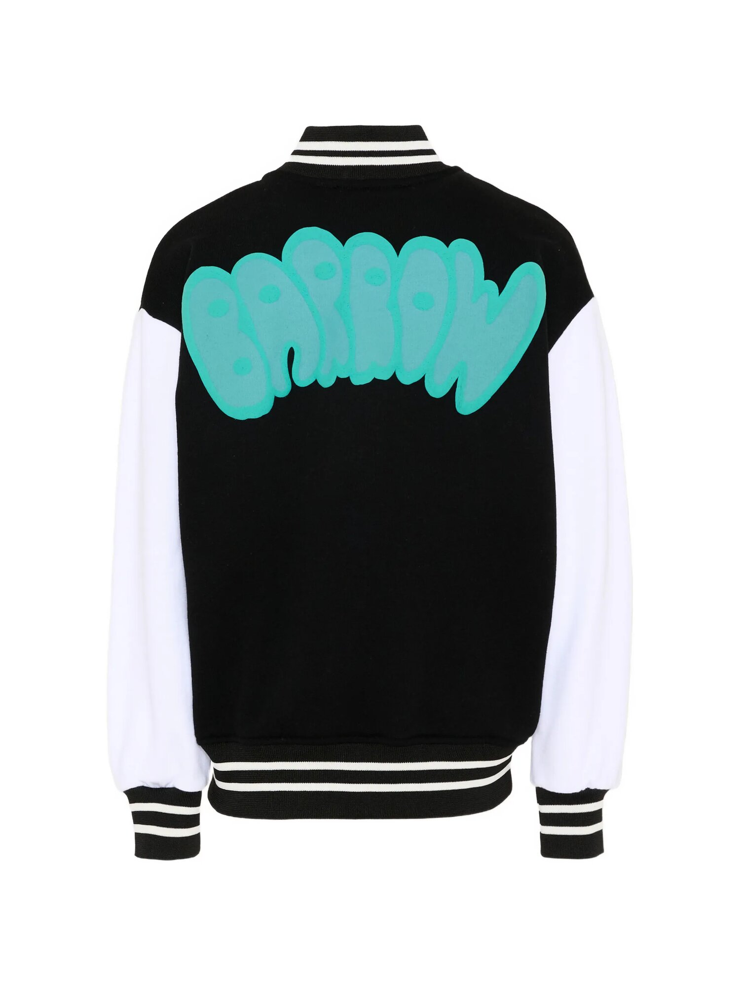 Бомбер BARROW Appliqué bomber jacket, размер 10 лет, черный/серый металик — фото 1