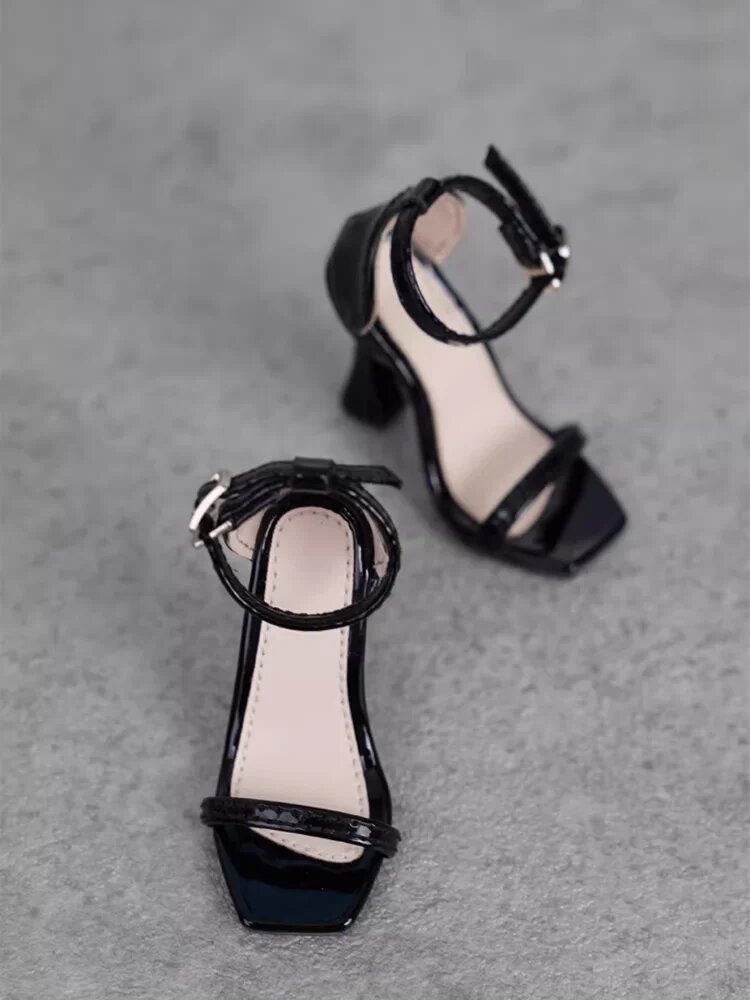 Полиуретановые туфли для куклы BJD 1/4, 1/3 Черный, Black patent leather, 1-4