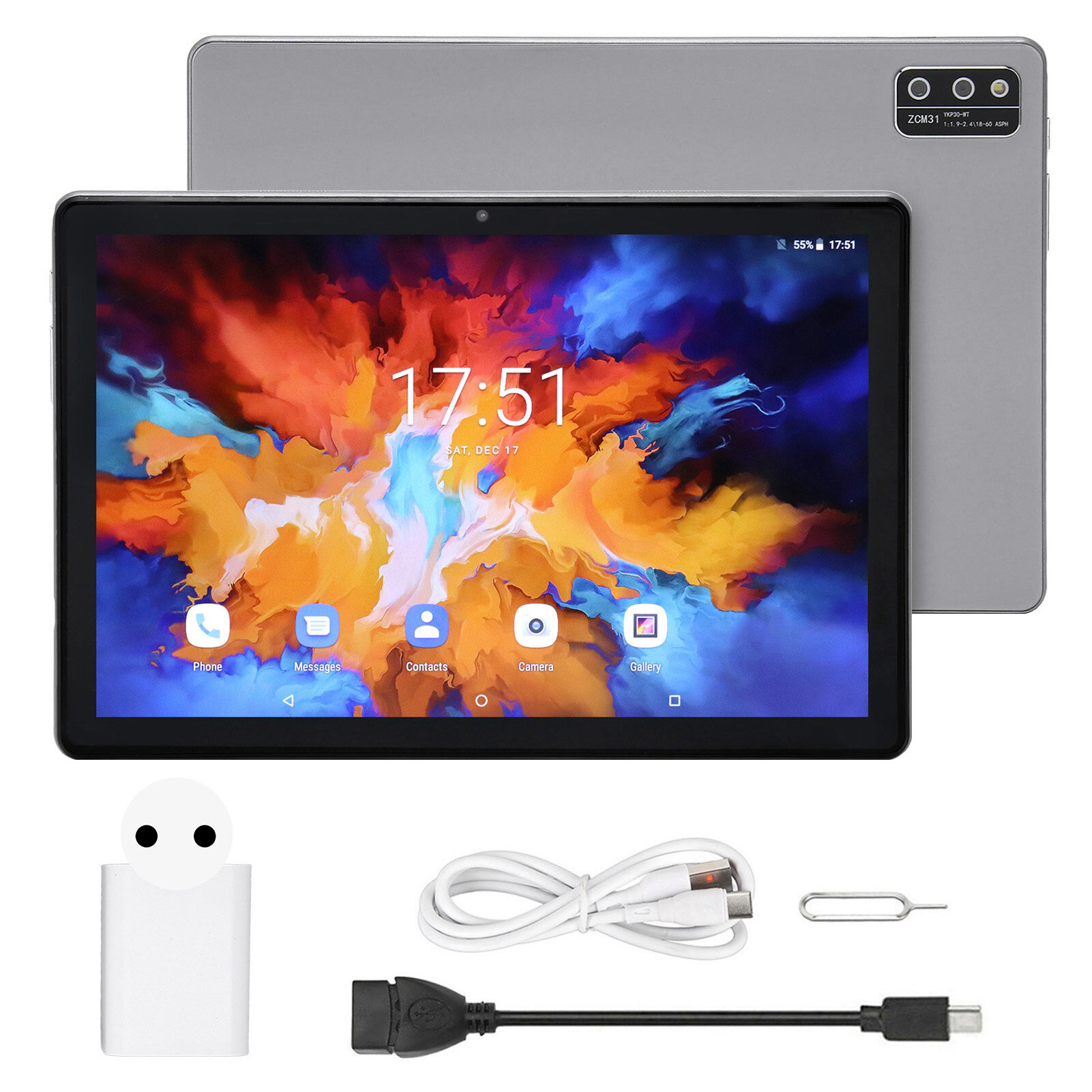 10,1дюймовый смартпланшет 5G/ WiFi, 8 ГБ ОЗУ, 128 ГБ ПЗУ, IPS HD сенсорный экран, фронтальная 8 Мп,